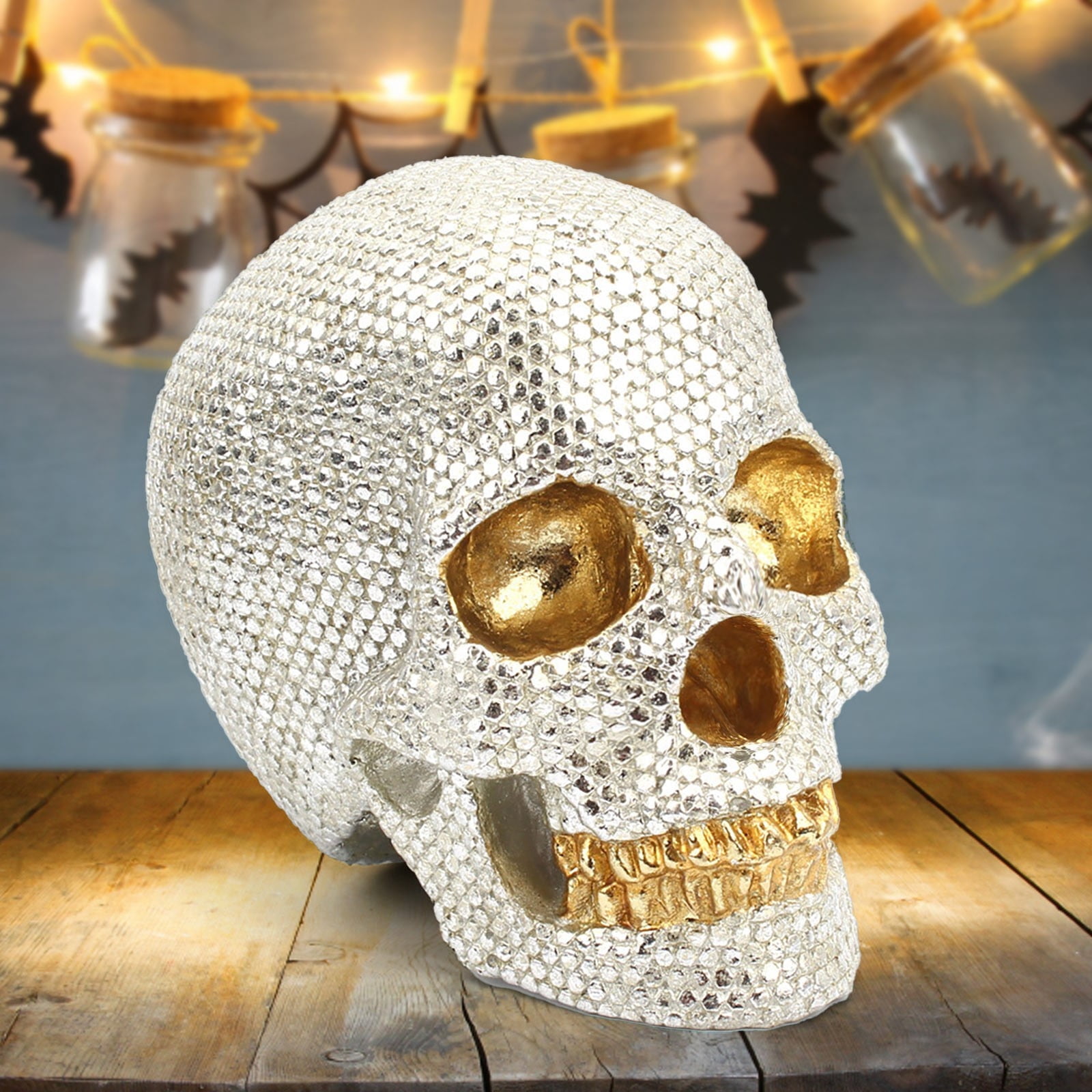 Nololo Halloween Decorations Small Size Human Resin Statue Head Statue ...