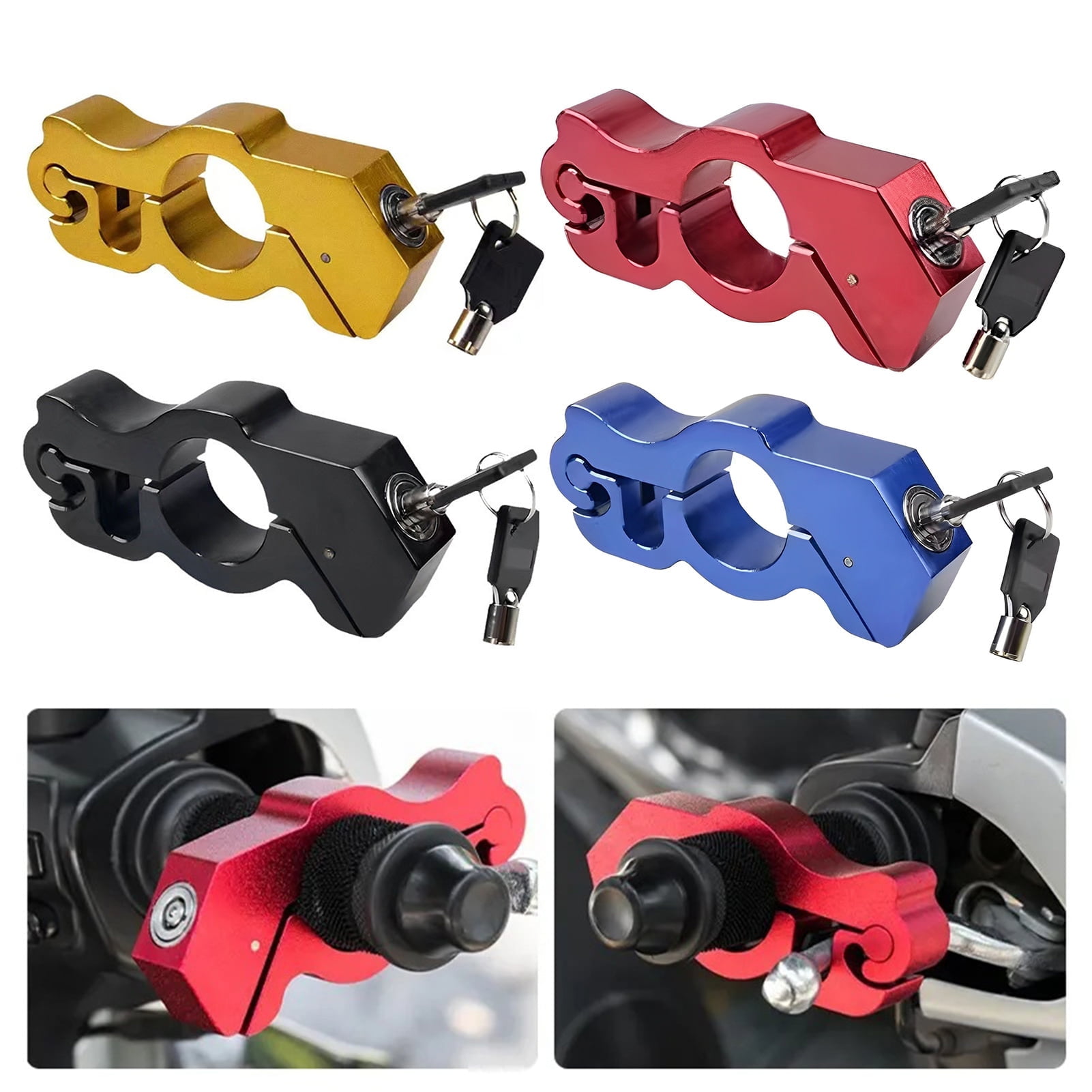 Nololo Handlebar Lock with Two Keys Heavy Duty Anti-Theft Adjustable ...