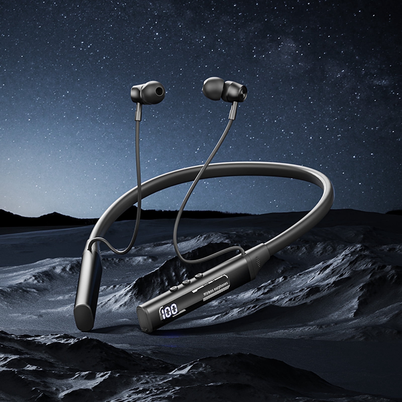 Nololo Hanging Neck Wireless Digital Display In-Ear Large Capacity ...