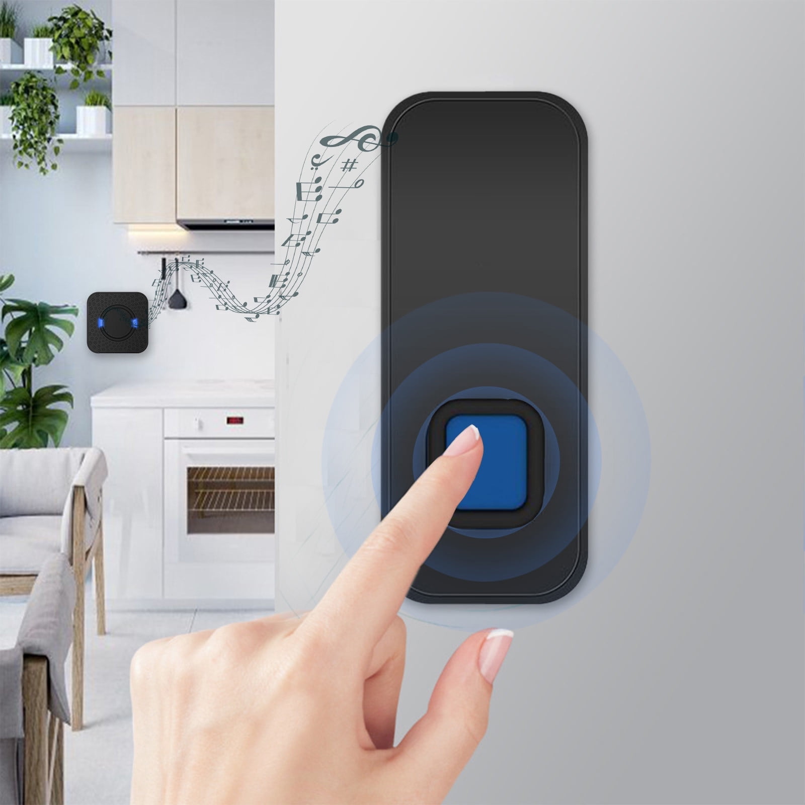 Nololo Home Appliances Long-distance Wireless Doorbell Smart Electronic ...