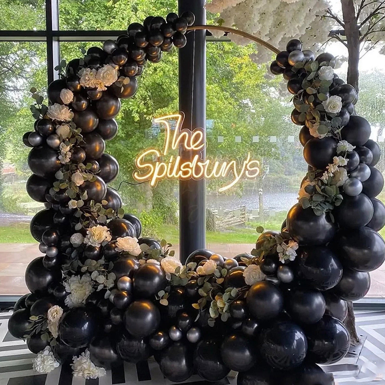Nololo Home Decor 6.6FT Round Stand, Wedding Metal Circle Arch Kit ...