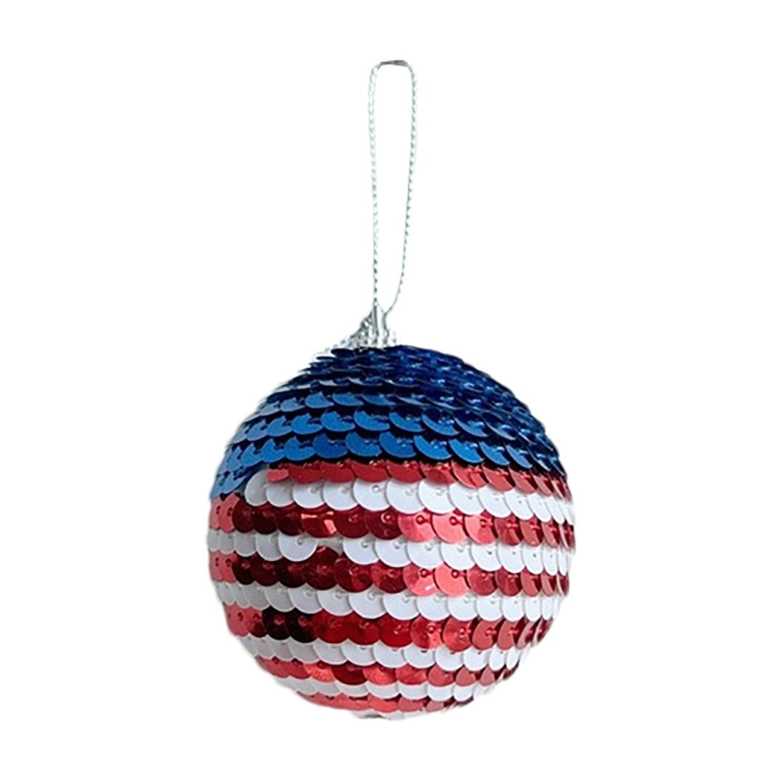 Nololo Independence Day Decorative Hanging Ball, 2.36in Red Blue White ...
