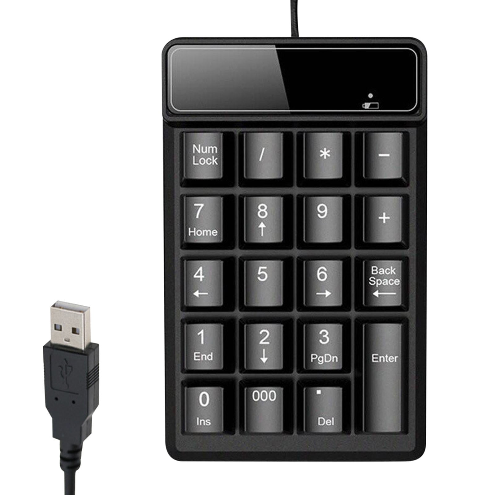Nololo Keyboard Small-size USB Wired Numeric Keypad 19 Keys Digital ...