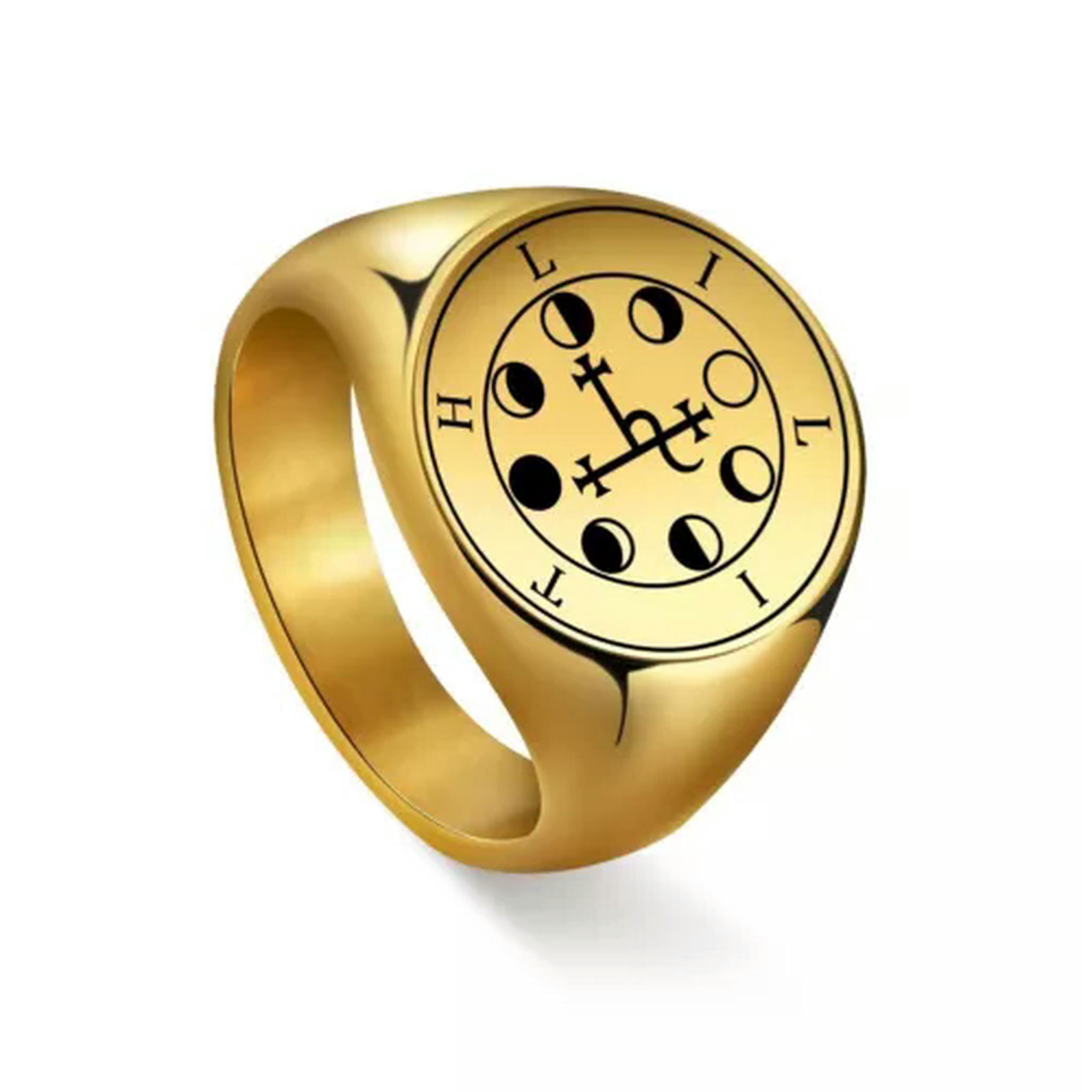 Nololo Lilith Seal Kabbalah Amulet Men Ring Demon Goddess Solomon Magic ...