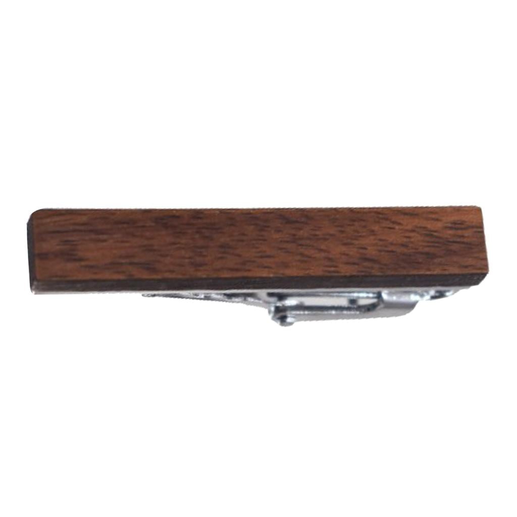 Nololo Mens Tie Bar Pinch Clips Tension Clasp Pins Wood Bar Clasp ...