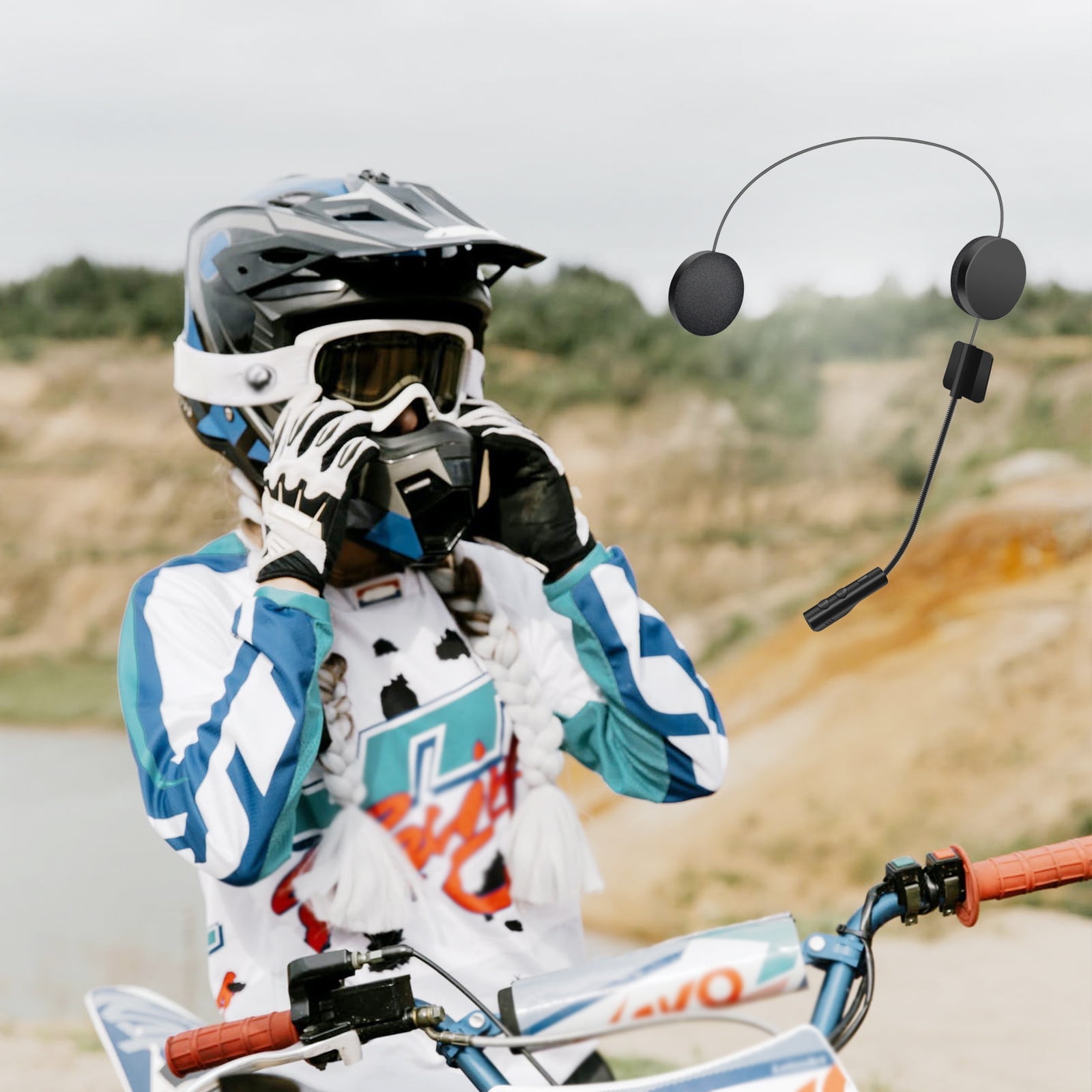 Nololo Motorcycle Helmet Bluetooth Headset Outdoor Headset Wireless ...