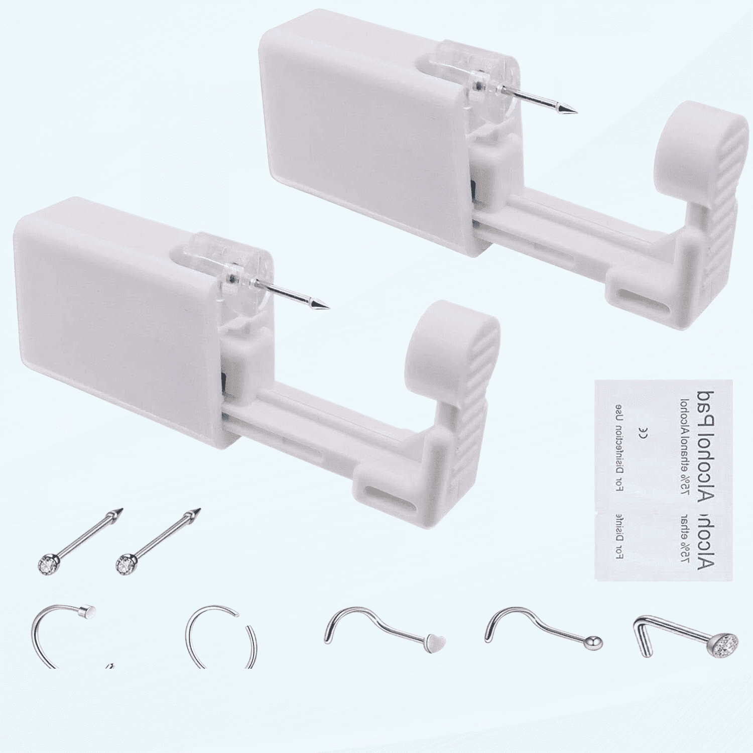 Nololo Nose Piercing Kit, 2Pack Disposable Sterile Nose Piercing Gun ...