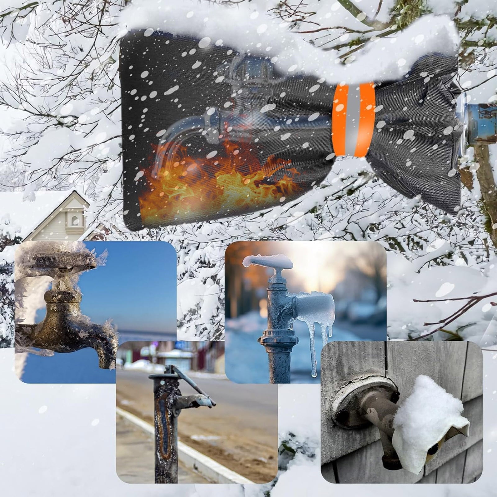 Nololo Outdoor Faucet Cover For Winter Thicker Insulated Outside Faucet ...