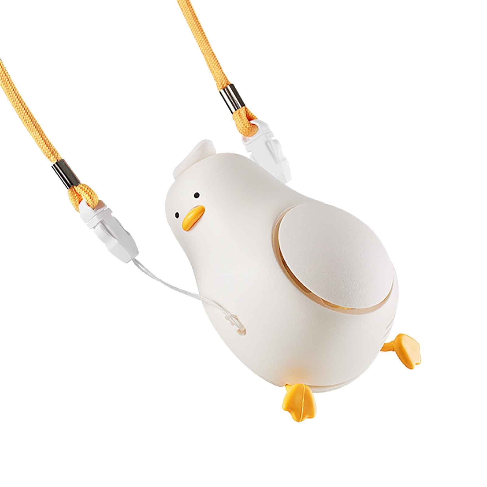 Nololo Portable Neck Fan, Mini USB Rechargeable Lying Flat Duck Hanging ...