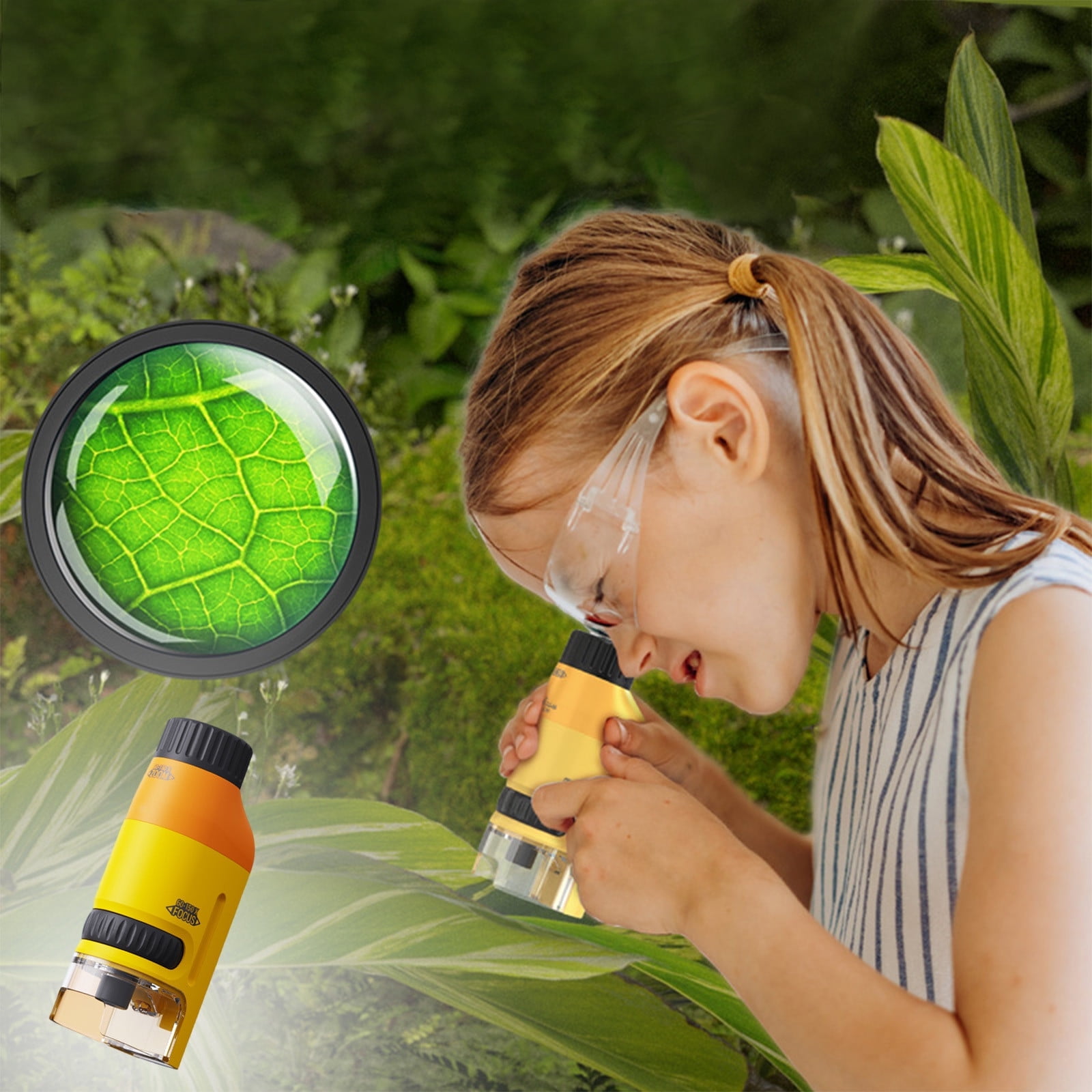 Nololo Portable Outdoor Mini Microscope For Children Optical Microscope ...