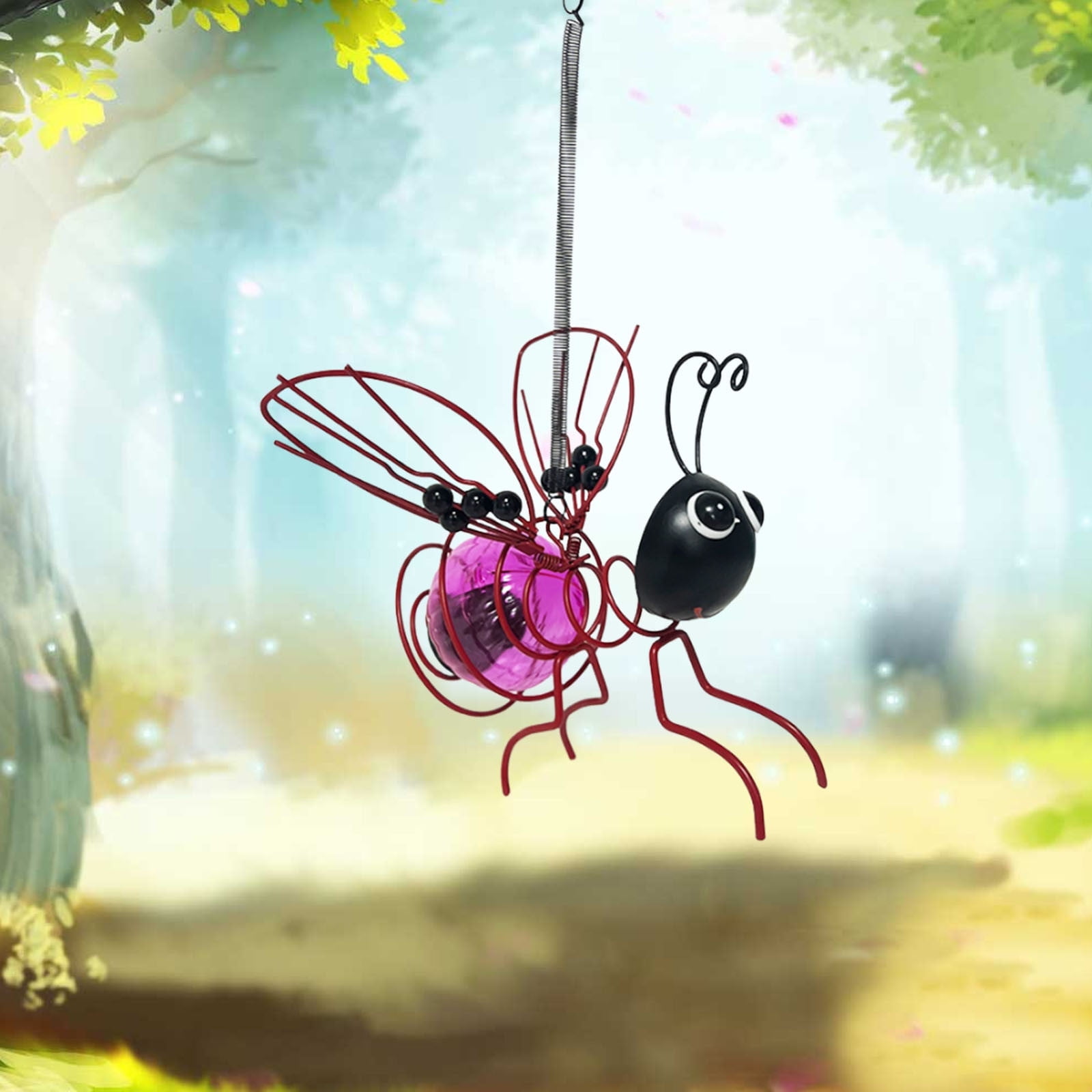 Nololo Powered Hanging Metal Light Garden Decor Lady Sculpture With ...