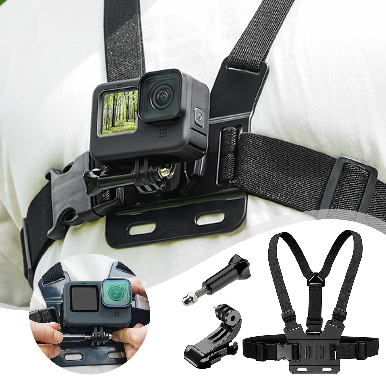 Nololo Quick Release Chest Strap For Action Cameras Secure Mount For ...