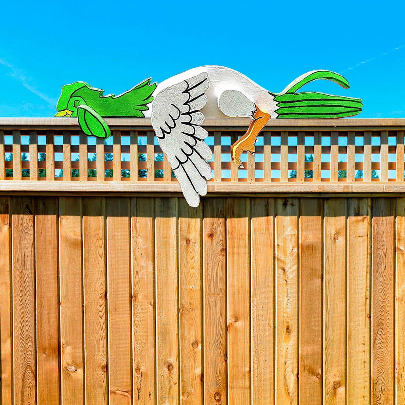 Nololo Resting Rooster Rail Pet Fence Decor Yard Art Rooster Home Decor Wooden Rooster Rooster ...