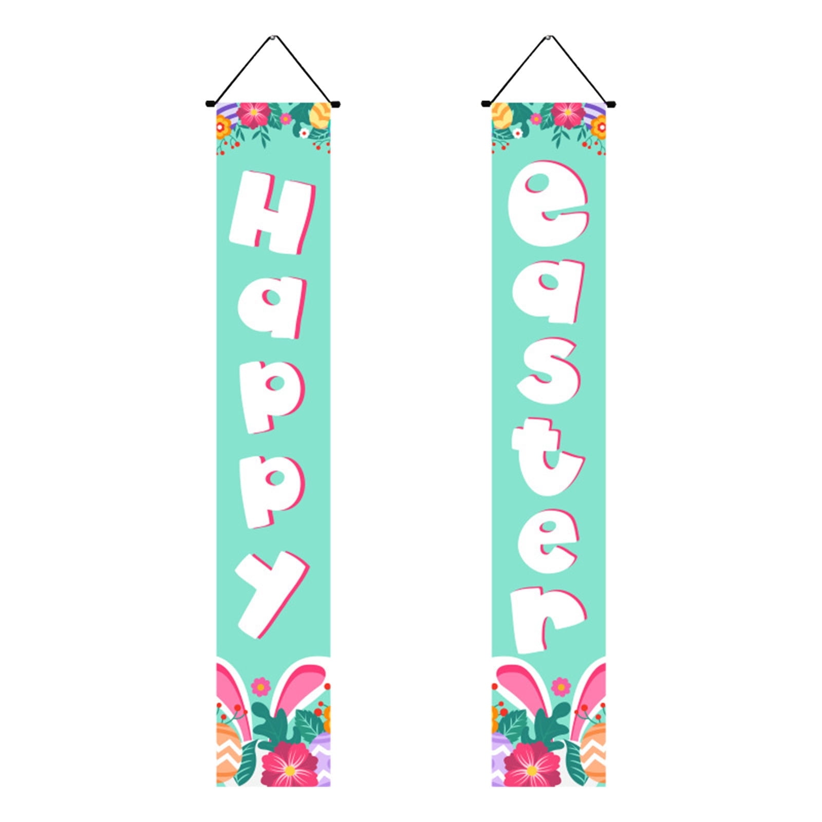 Nololo Room Decor,Happy Easter Porch Banner Bunny Egg Rabbit Party ...