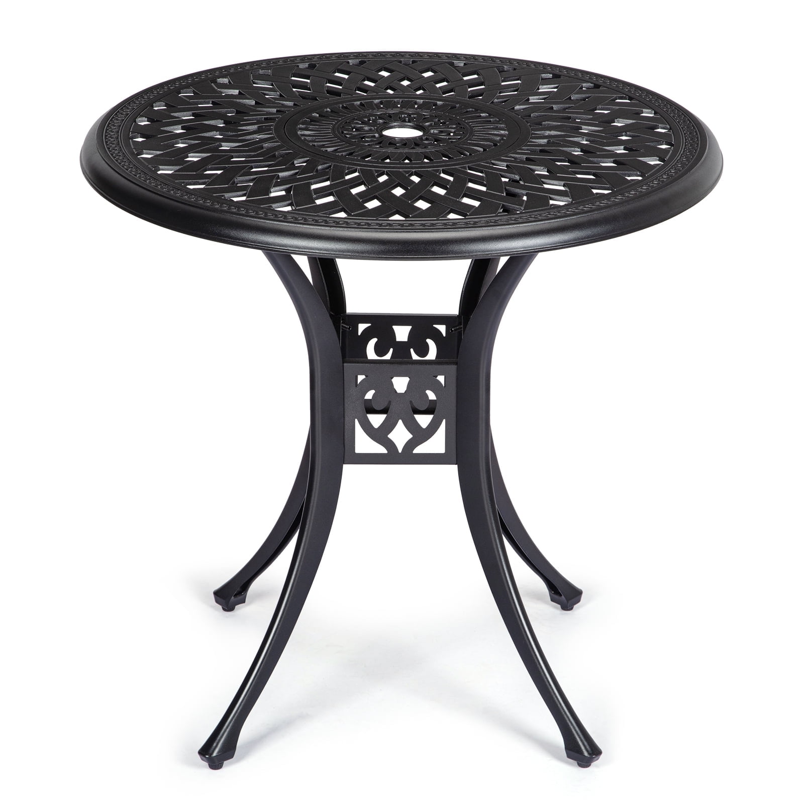 Nololo Round Cast Aluminum Patio Bistro Table, Bistro Table, Patio ...
