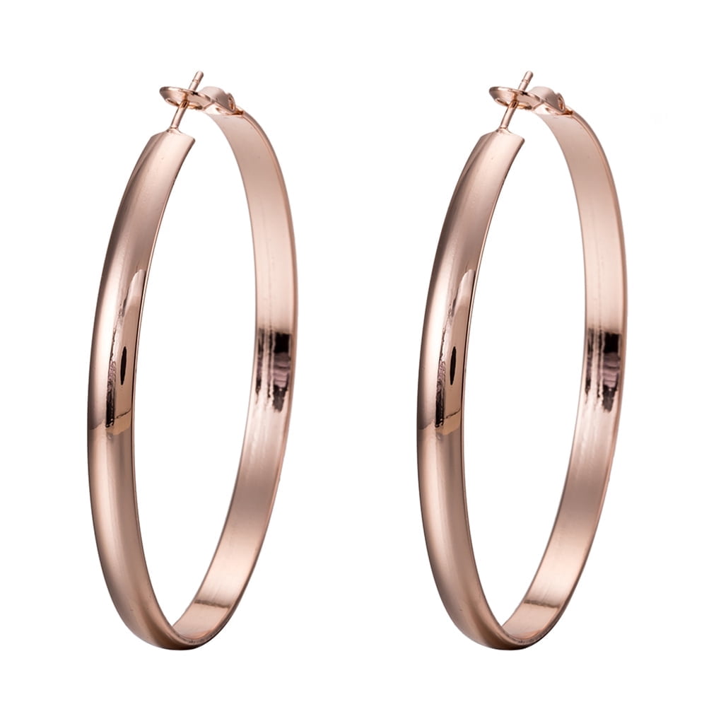 Nololo SANAG Women's Stainless Steel Big Circle Large Round Hoop Dangle ...