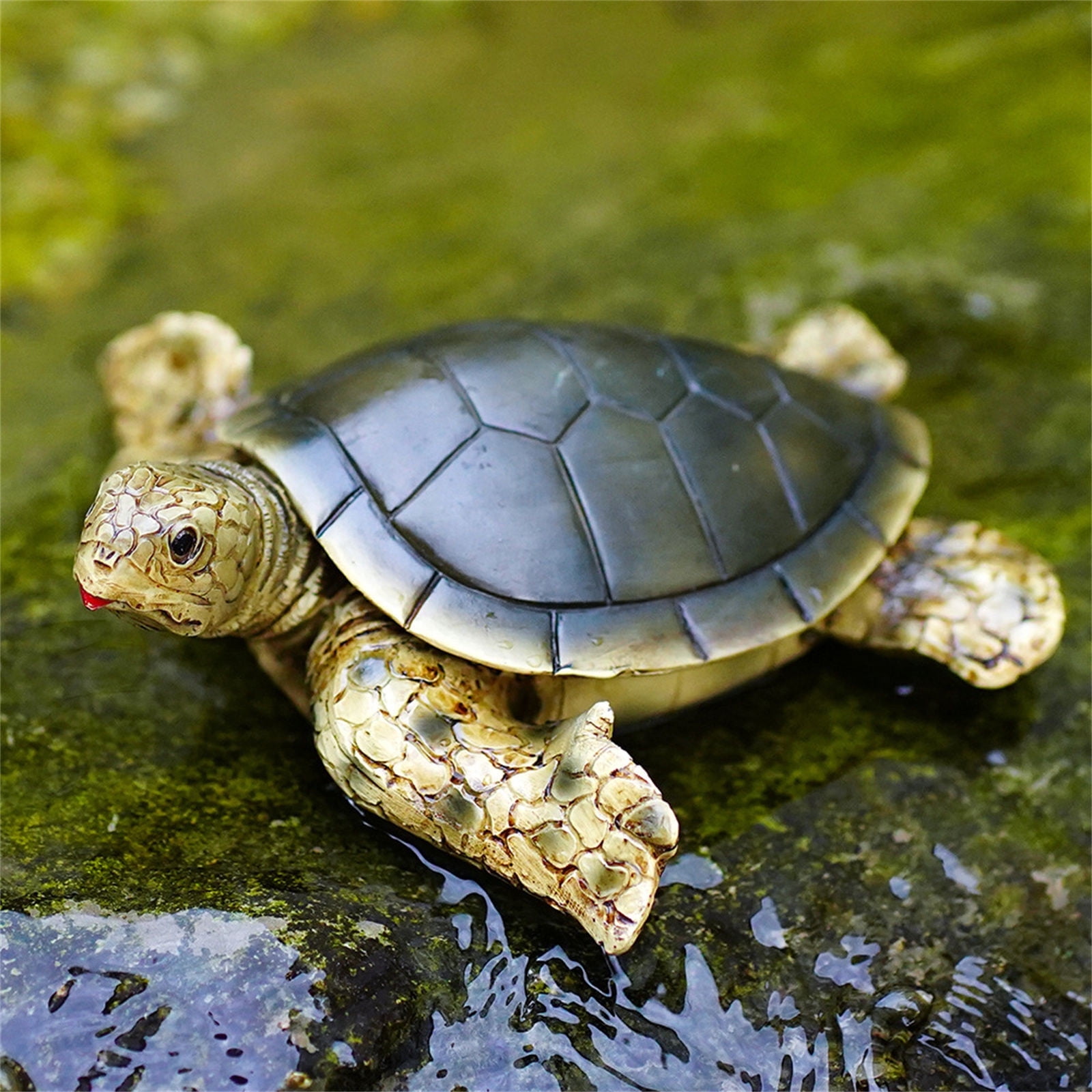 Nololo Sea Turtle Miniature, 6.69*7.17 Inch Turtle Statue Resin ...