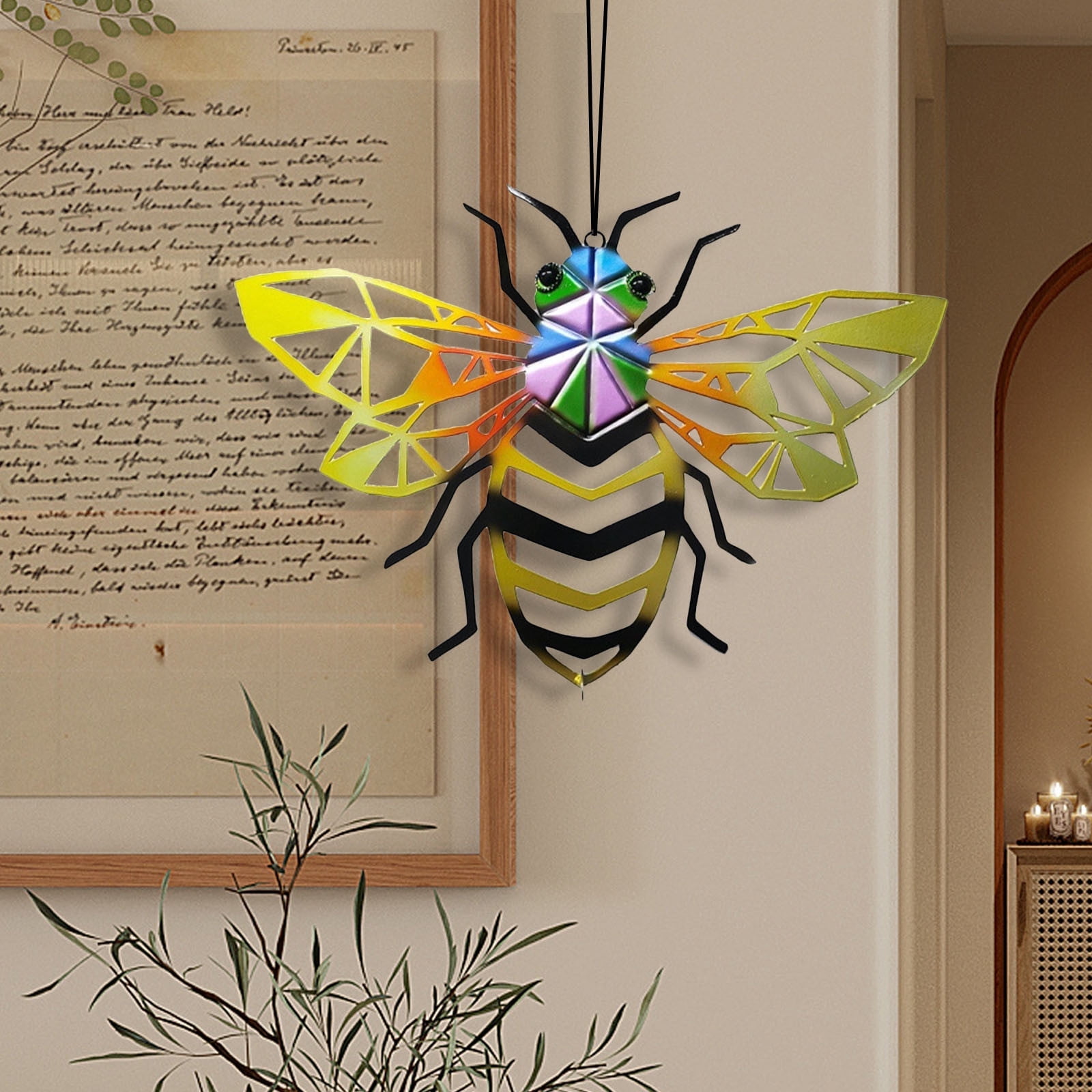 Nololo Solar Bee Wall Lights,Solar Wall Decor,Waterproof Outdoor Bee ...