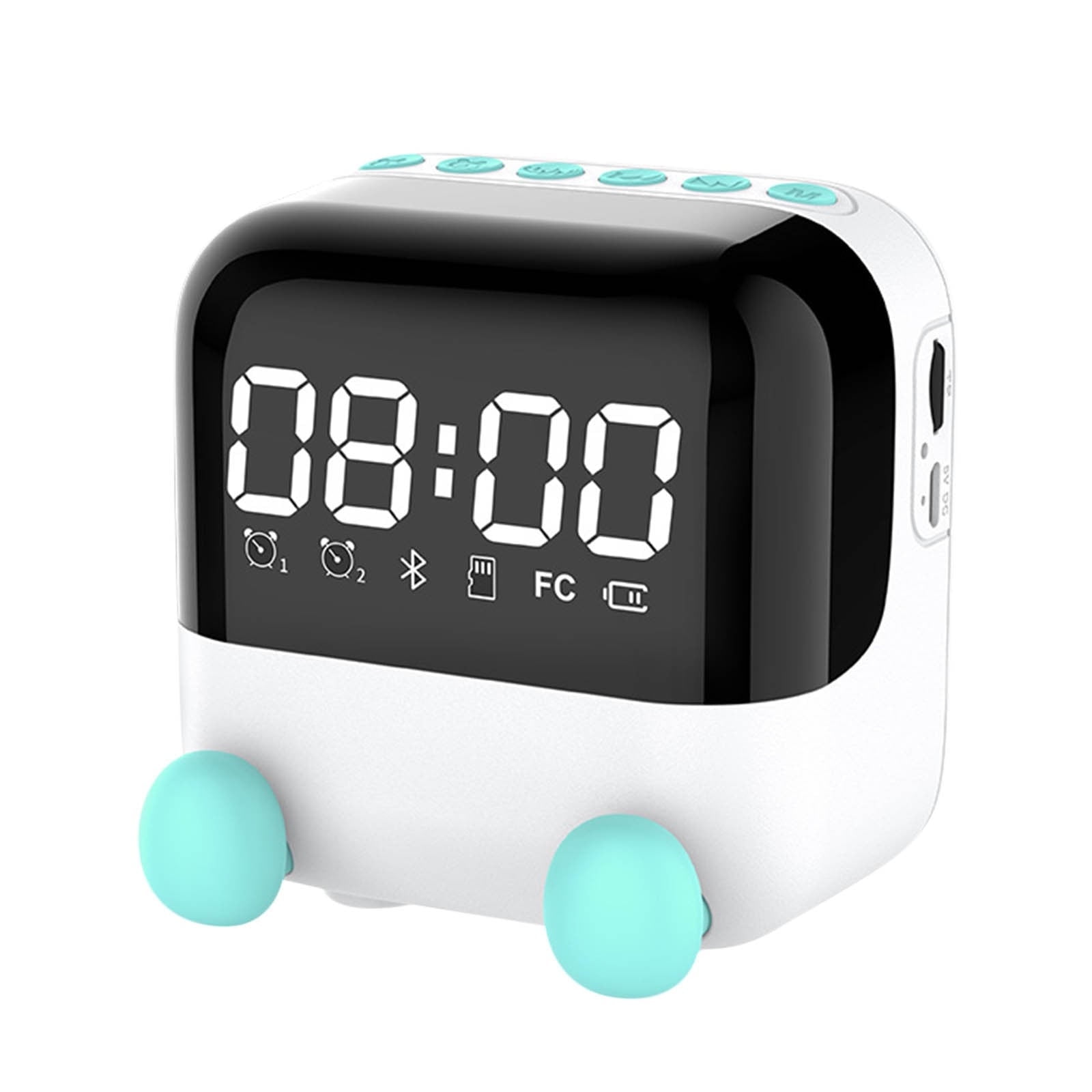 Nololo Speakers Mirror Digital Alarm Clock WaterproofWireless Bluetooth Speaker Alarm Clock Good ...