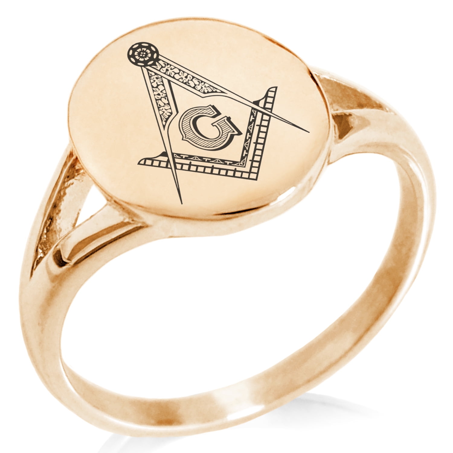 Nololo Stainless Steel Freemasons Masonic Floral Compass Minimalist ...
