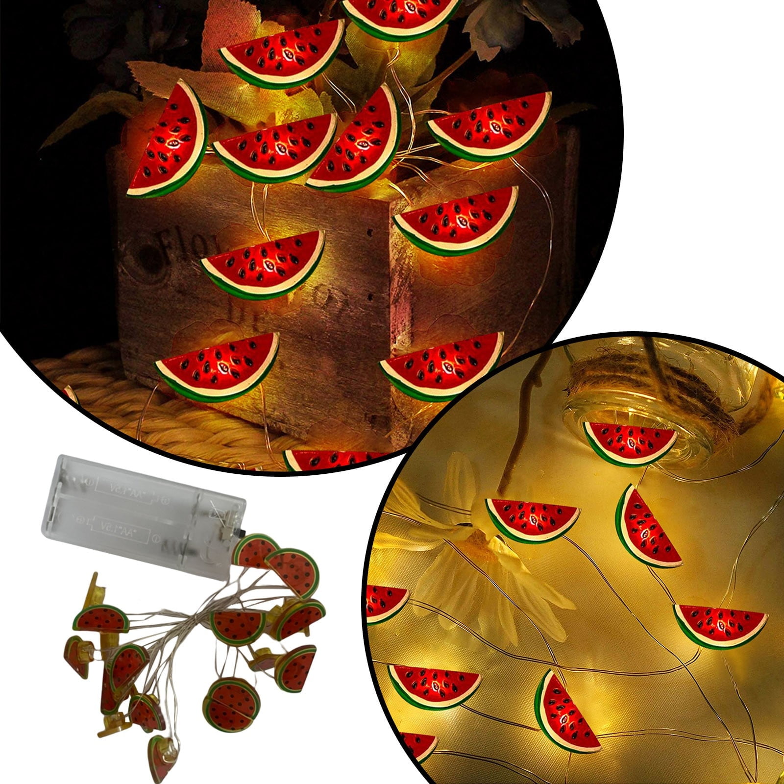 Nololo String Lights For Indoor Outside , Summer Fruit Series Colored Lights Watermelon Modeling ...
