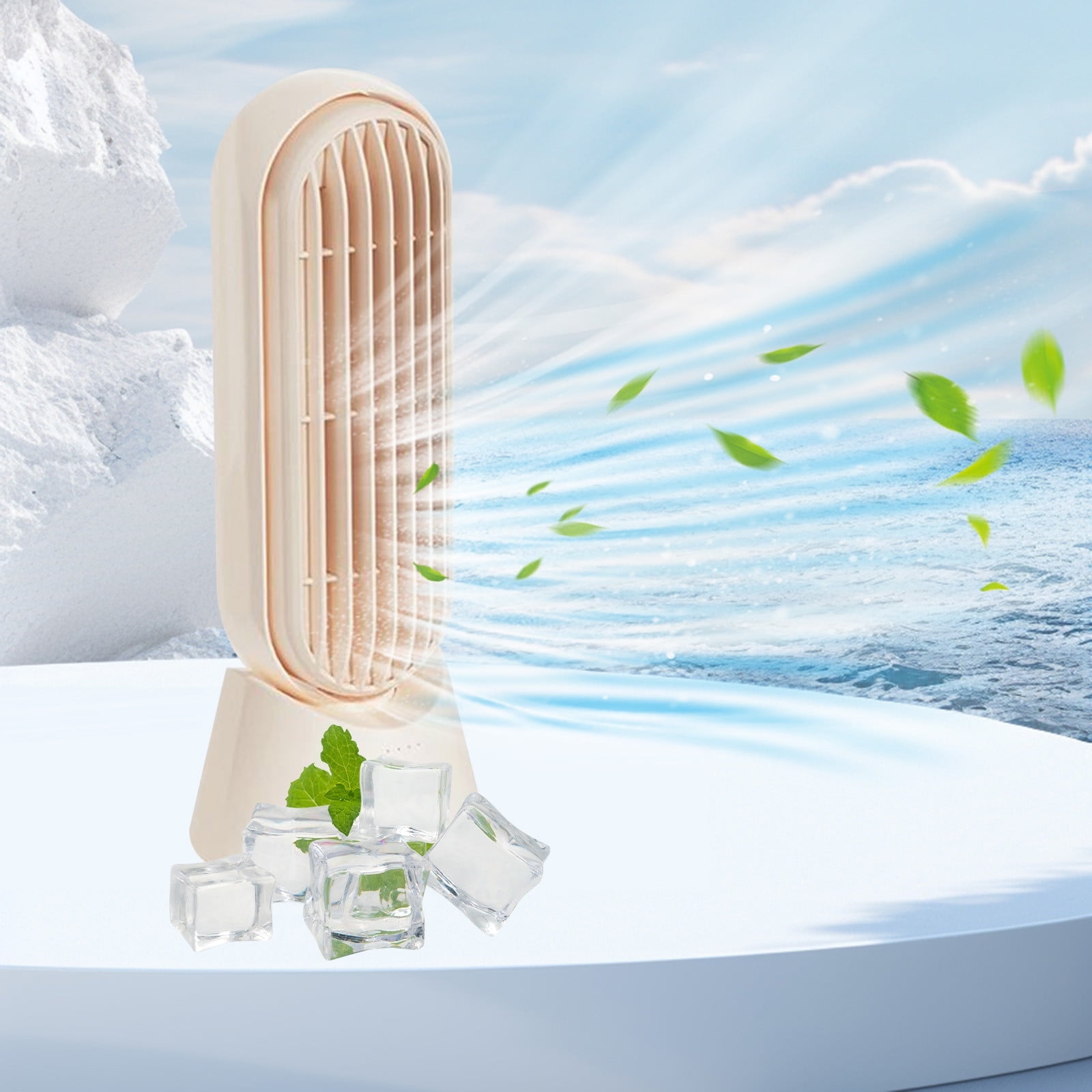 Nololo Tower Fan Office Silent Mini Fan Three dimensional Electric Fan ...