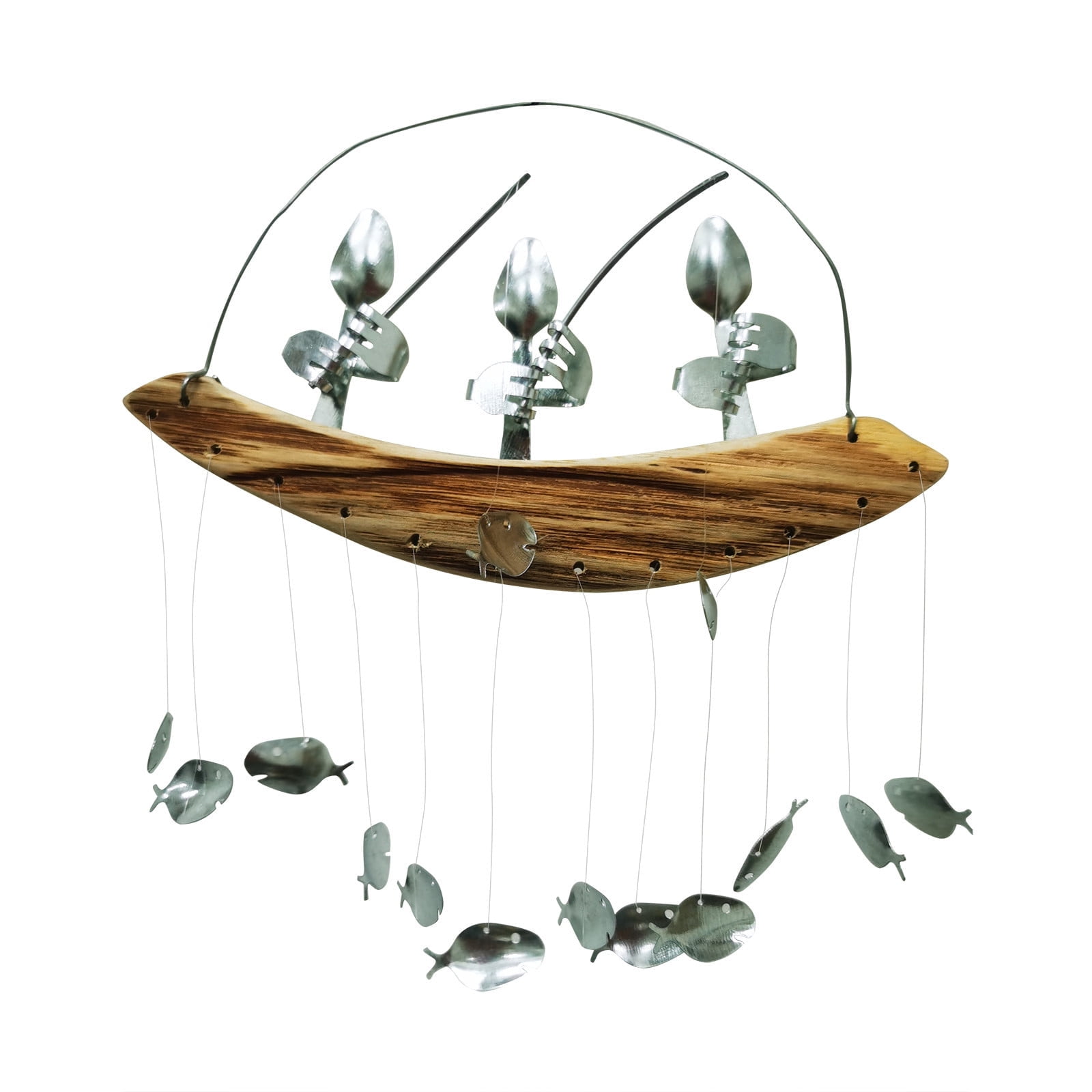 Nololo Wind Chime Creative Pendant Fishing Man Wind Chime Pendant Spoon ...