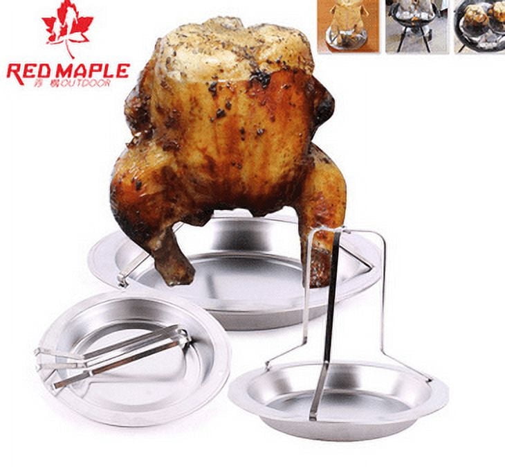 Nololo ZPSHYD Chicken Holder, Stainless Steel Upright Roast Chicken ...