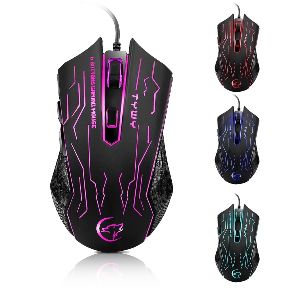 Nololo lulshou G820 Wired Gaming Mouse 6 Button Backlight Color LED ...