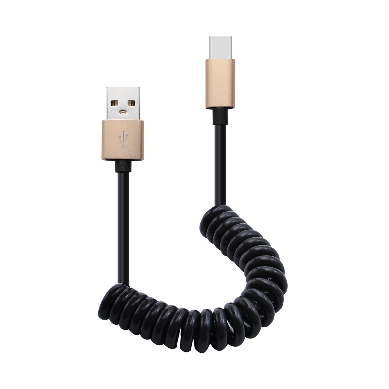 Nololo lulshou Type-c Charger Spring Coiled Cable Data Sync for Mobile ...