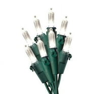 Vickerman 70 Light LED Blue and Pure White Lights, Green Wire M5 Icicle ...