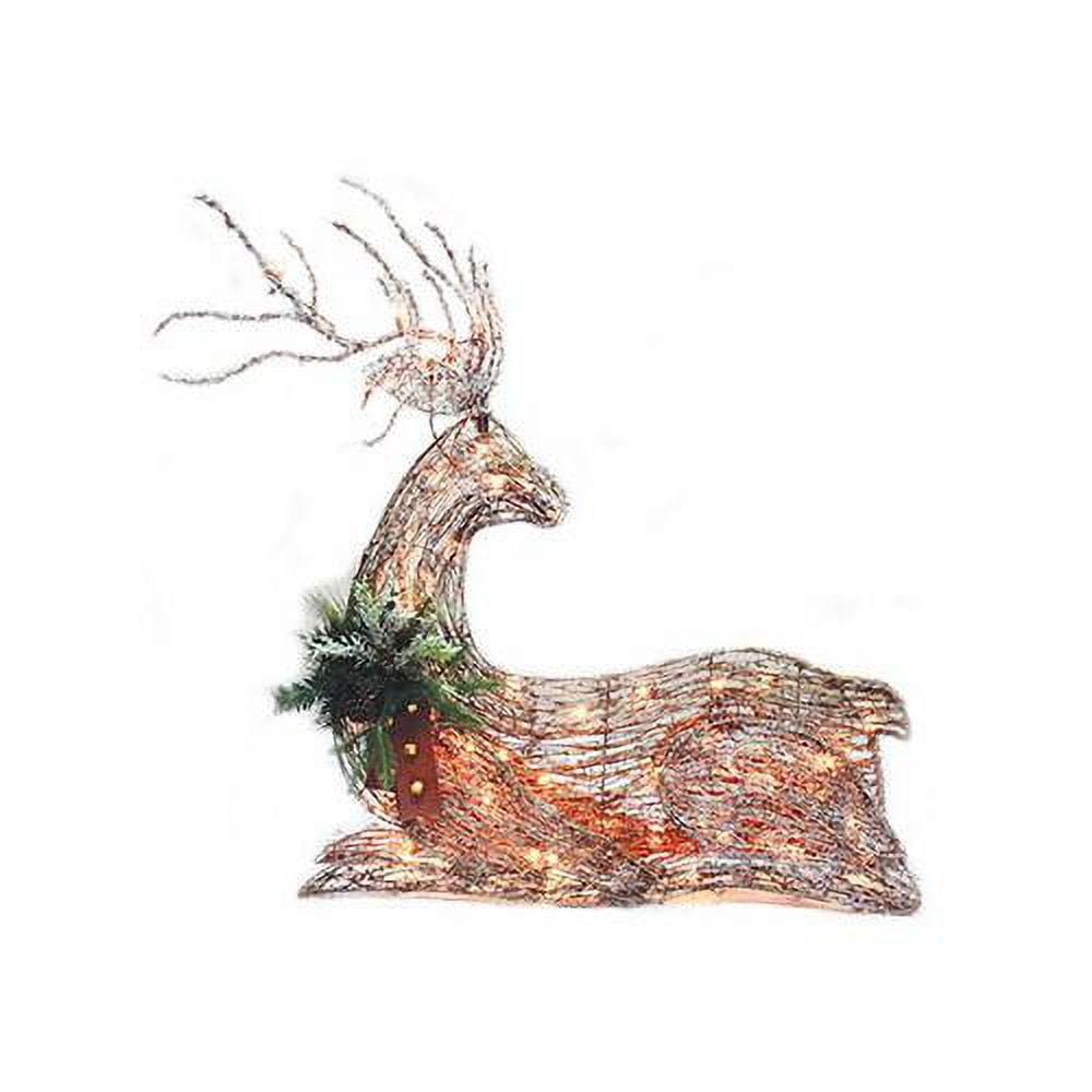Noma/Inliten-Import V53136-88 Grapevine Laying Deer Christmas Lawn ...