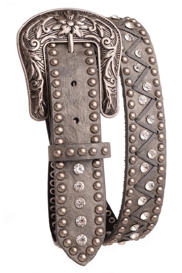 Nomad Creek Women's Rhinestone Studded Leather Belt - Walmart.com
