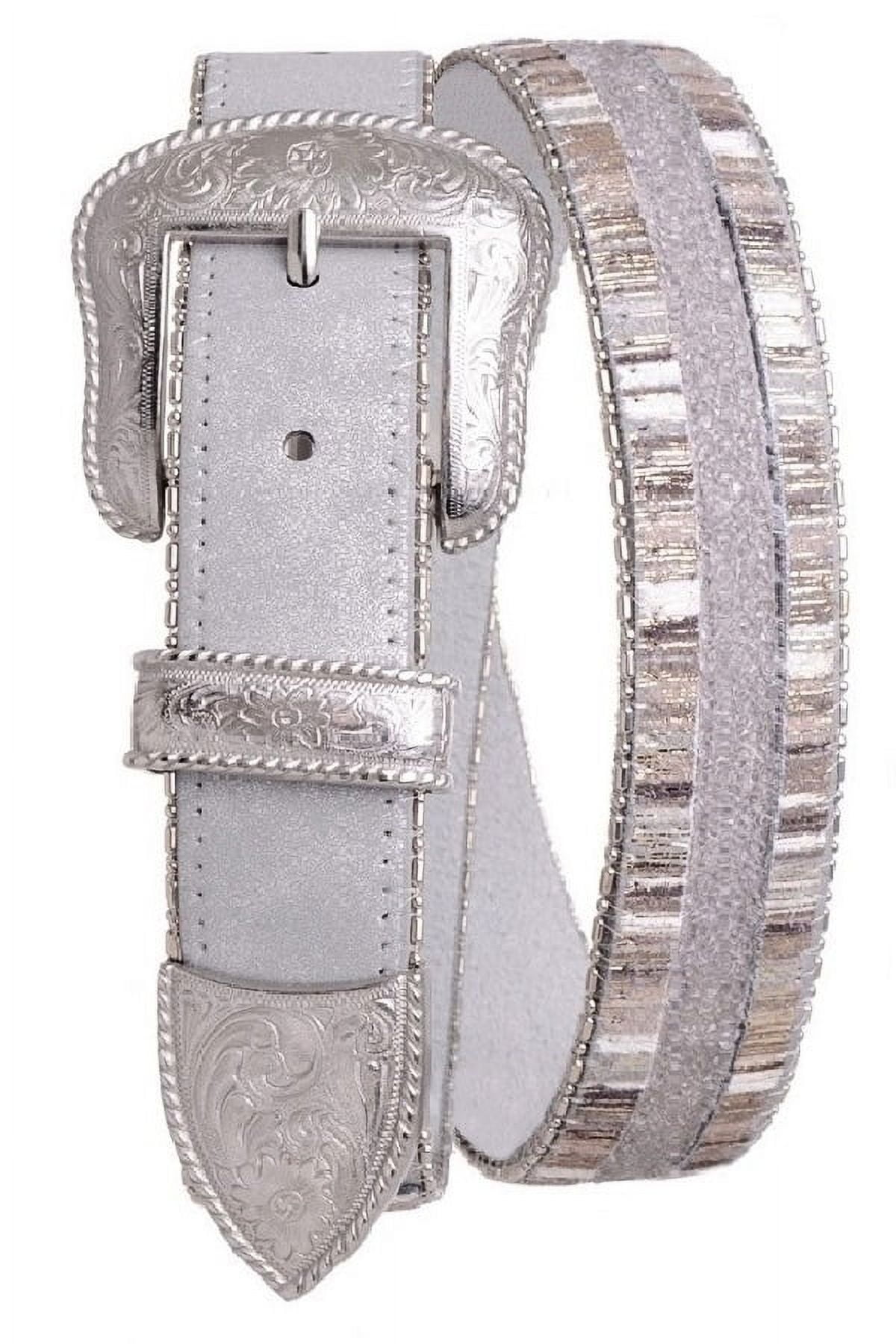 Nomad Creek Women's Sheen Glitz Leather Belt - Walmart.com