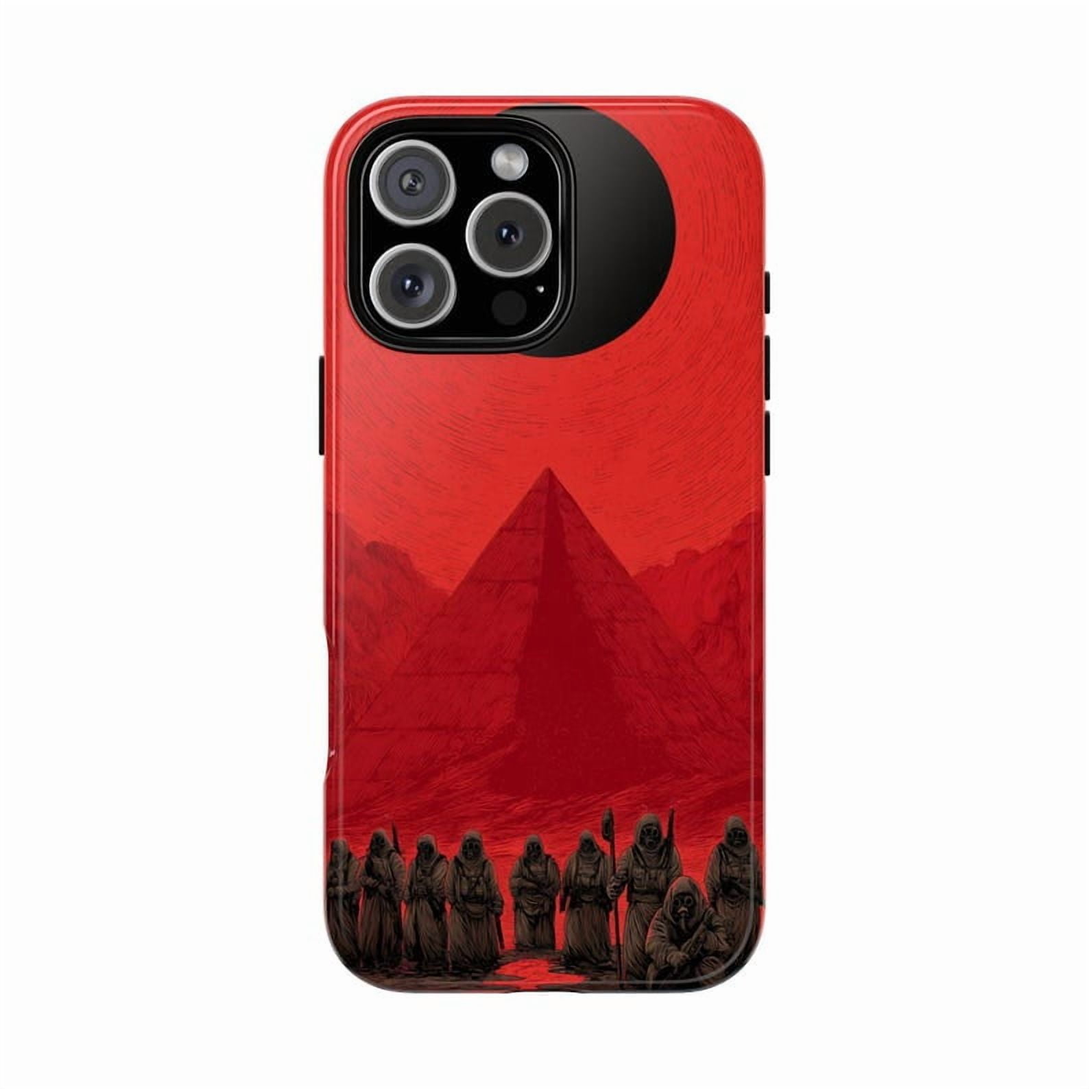 Nomad Gas Mask Ritual Under Black Moon Desert Scene Case with iPhone 17 ...