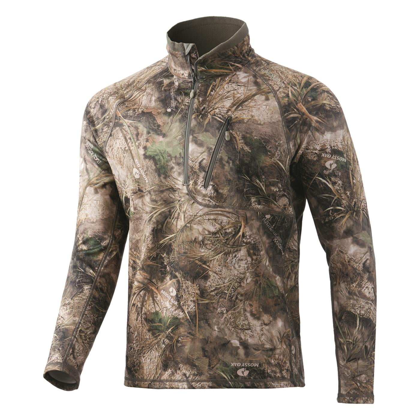 Nomad Utility Camo Pullover Jacket 1/2 Zip - Mossy Oak Migrate - Large ...