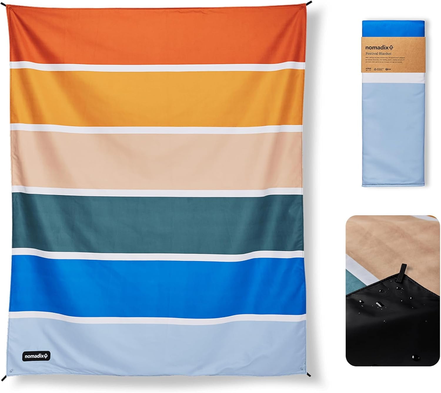 Nomadix Festival Blanket - Perfect for Picnics, Camping, & Lawn Seating ...