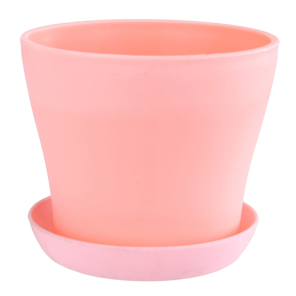 Nomeni 10cm x 8.5cm x 7cm Pink Polyester Plant Planter with Drainage ...