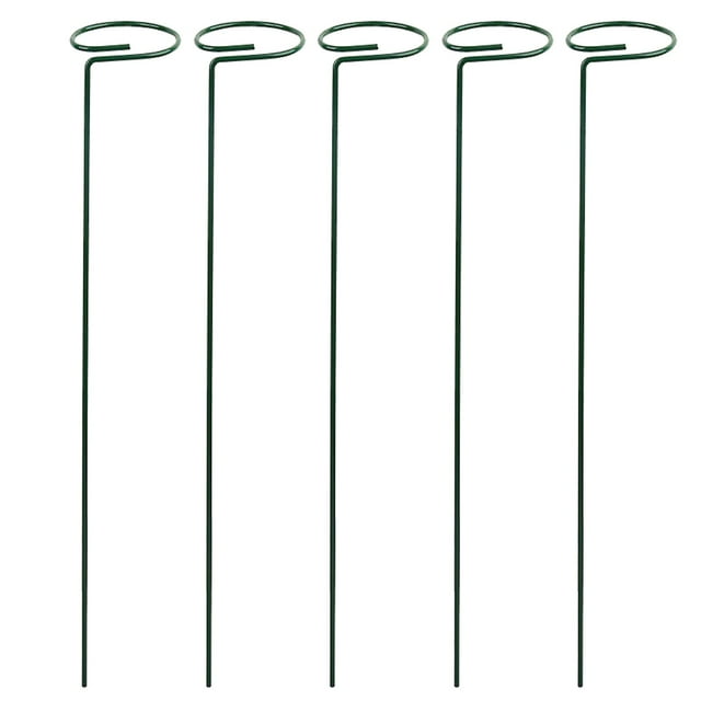 Nomeni 24-Inch Dark Green Garden Stake Weather-Resistant Plant Support ...