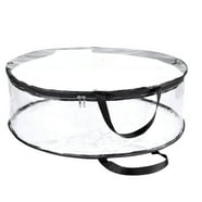 Homz 24'' Large Plastic Wreath Storage Bin, Holiday Christmas Organizer ...