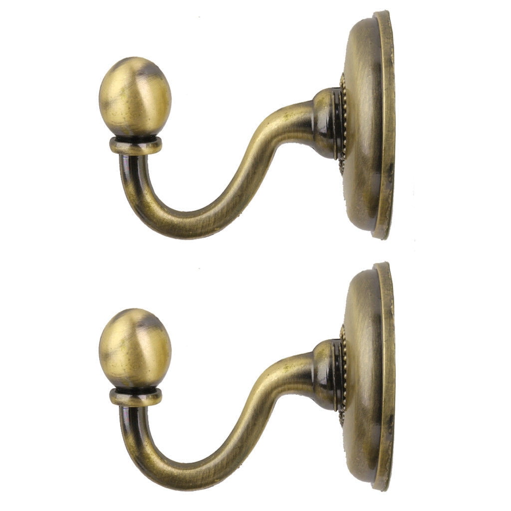 Nomeni Command Hooks Clearance, 2X Metal Curtain Holdback Wall Tie Back ...