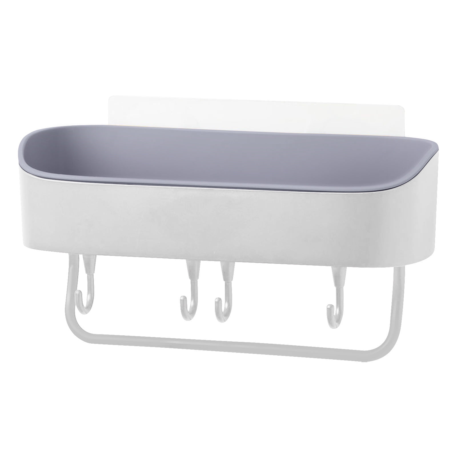 Nomeni Kitchen Gadgets Plastic Bathroom Shelf Shower Wall Mounted ...