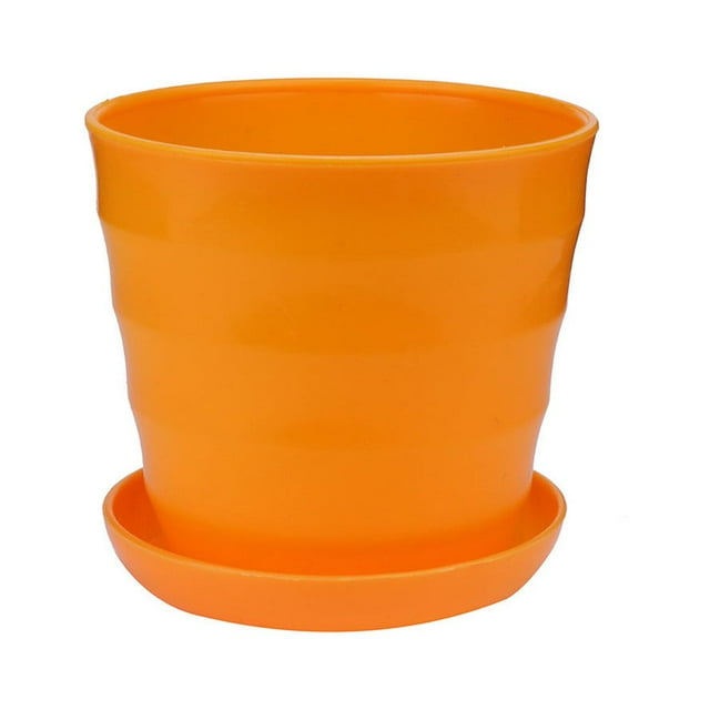 Nomeni 9" x 9" x 8cm Geometric Orange Polyester Plant Pot - Walmart.com