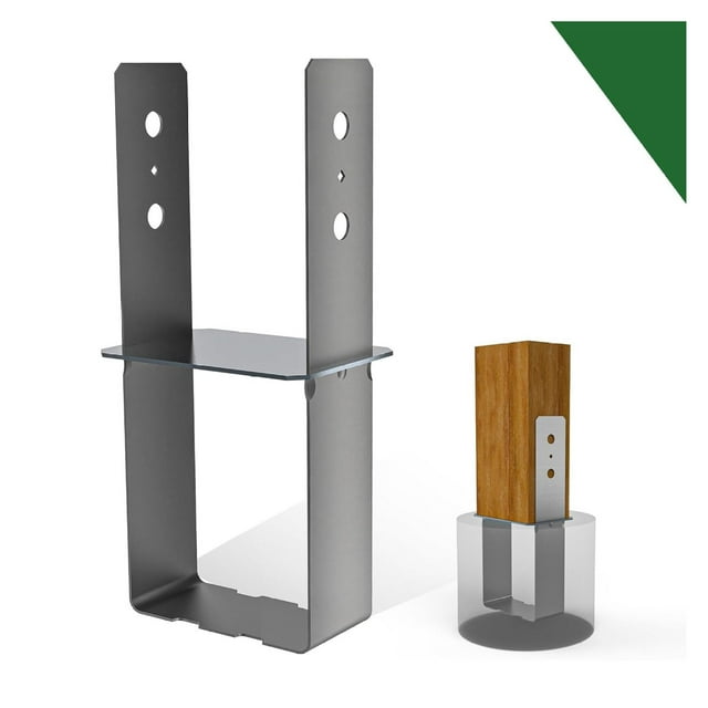 Nominal 6x6 Post Base for Concrete, 6 Pcs U Shape Post Anchor，Heavy ...