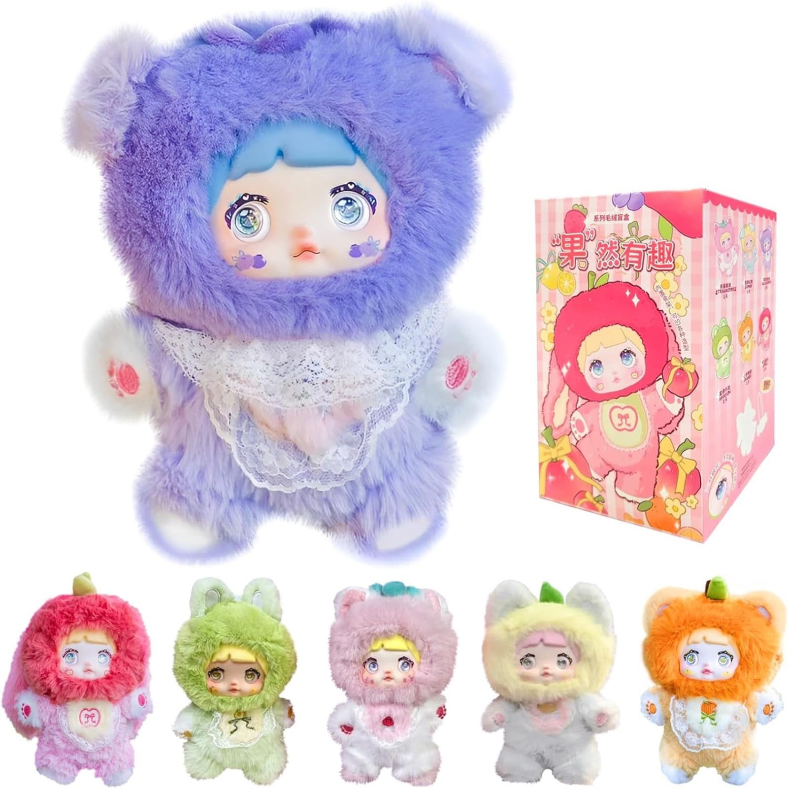 Nommi Plush Blind Box, Kawaii Nommi Fruit Series Stuffed Blind Box Doll ...