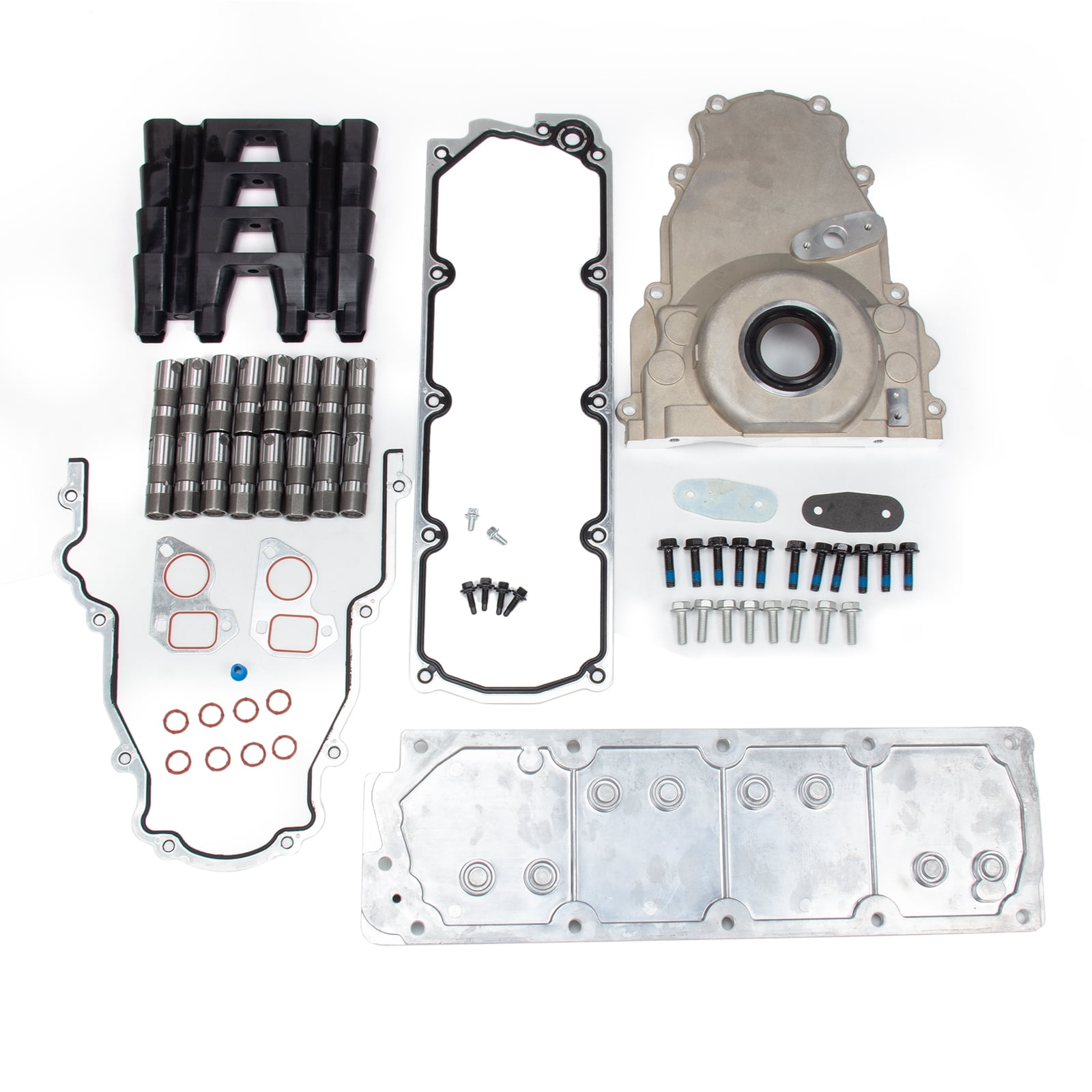 Non AFM Valley/Timing Covers+Roller Lifters Kit for GM Gen4 LS 5.3L 6 ...