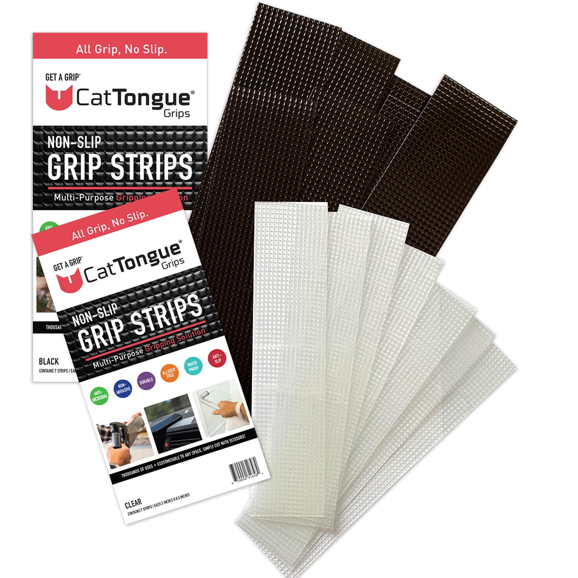 Non-Abrasive Grip Tape Strips Combo Pack by CatTongue - Heavy Duty ...