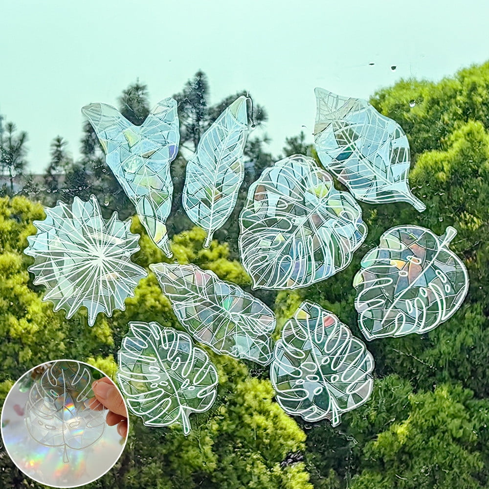 Non Adhesive Bird Strike Window Decals, Clear Window Clings, Anti-Fog ...