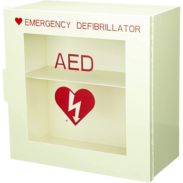 Non Alarmed AED Defibrillator Wall Mounted Storage Cabinet - 14.1'' x 7 ...