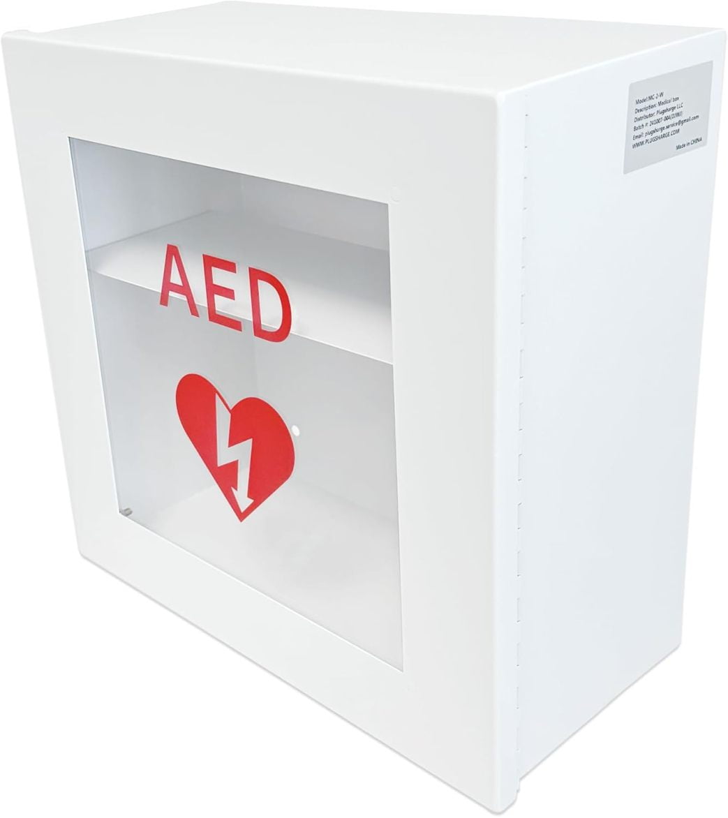 Non Alarmed AED Defibrillator Wall Mounted Storage Cabinet - 14.5'' x 7 ...